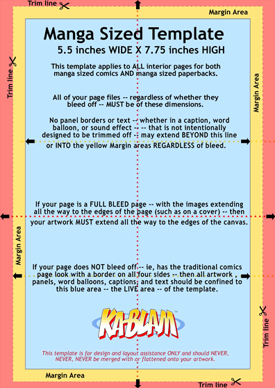 Manga Sized Page Template Ka Blam Digital Printing